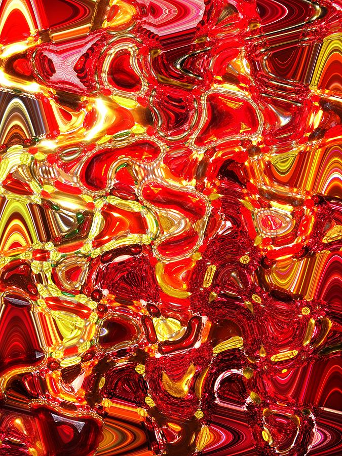 Red fire 1. Digital abstract 19-02 Digital Art by Sofia Goldberg - Fine ...