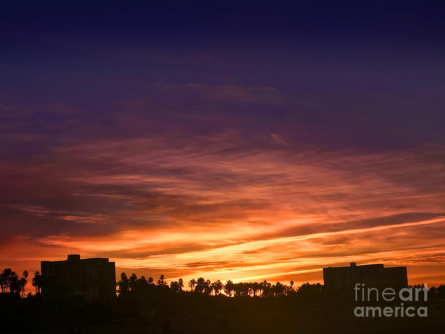 Fire-color sunset. Beautiful darkness Photograph by Sofia Goldberg ...