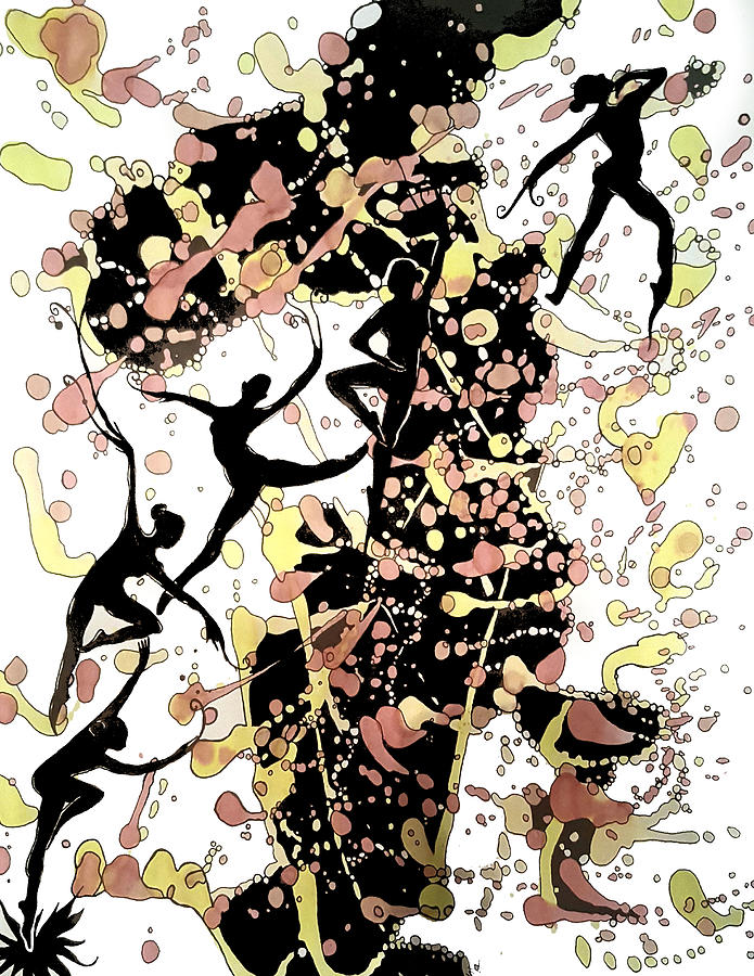 Fire Dancers Painting by Kaz Designs - Pixels