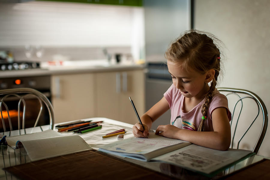 First Grader (homework) Photograph by Dmitry Stepanov - Fine Art America