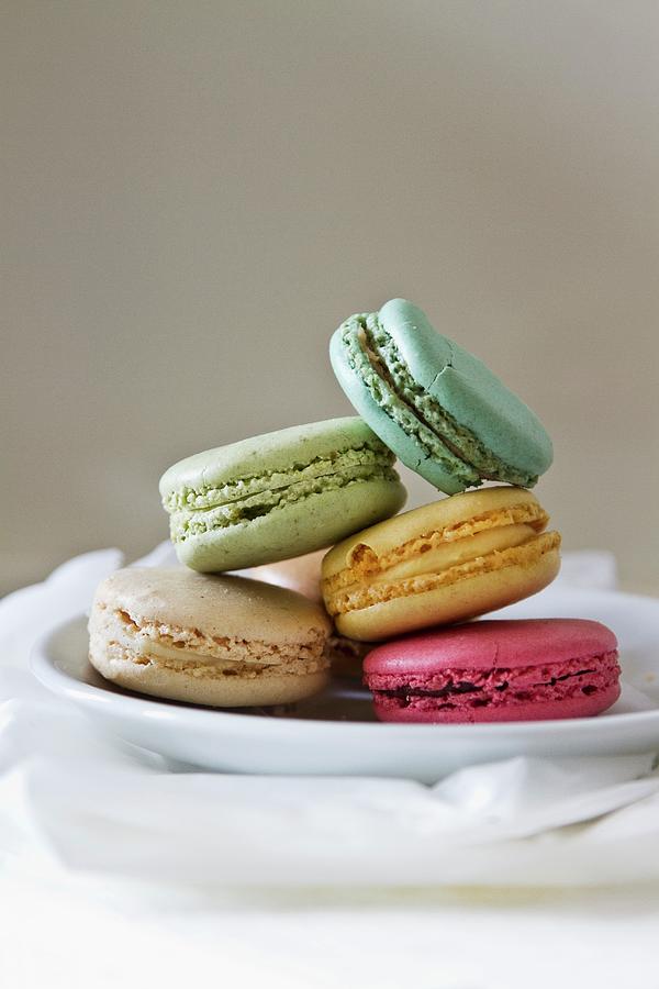 Five Different Coloured Macaroons Photograph by Catja Vedder - Fine Art ...