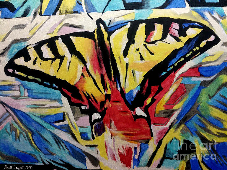 Flutter Bye Painting by Scott Sargent - Fine Art America