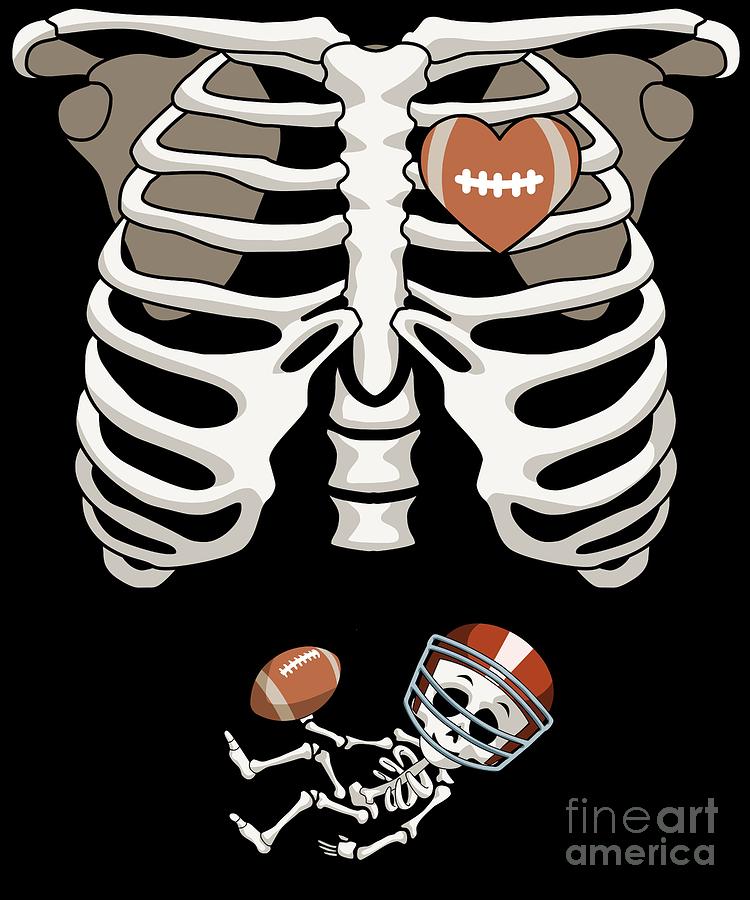 Football Skeleton Digital Art by Carlos Ocon | Fine Art America