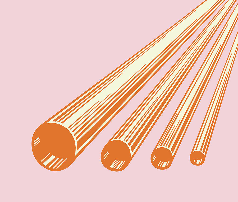 Four Pipes of Various Sizes Drawing by CSA Images - Fine Art America