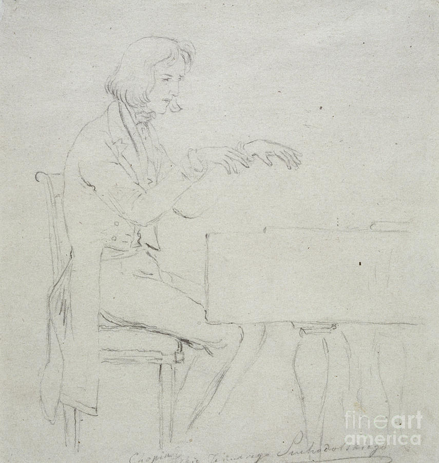 Frederic Chopin Drawing by January Suchodolski - Pixels