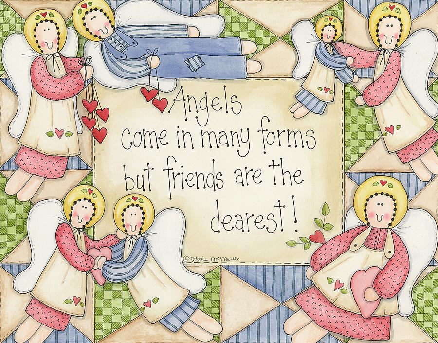 Friends Are The Dearest Painting by Debbie Mcmaster - Pixels