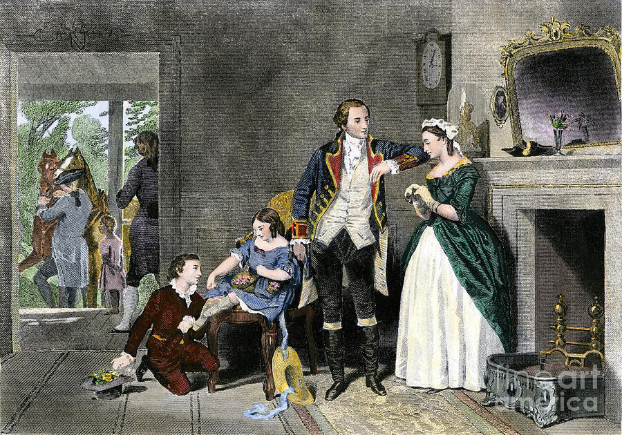 George Washington's First Meeting (1732-1799) With Martha Custis (1731-1802), Widow With Two ...