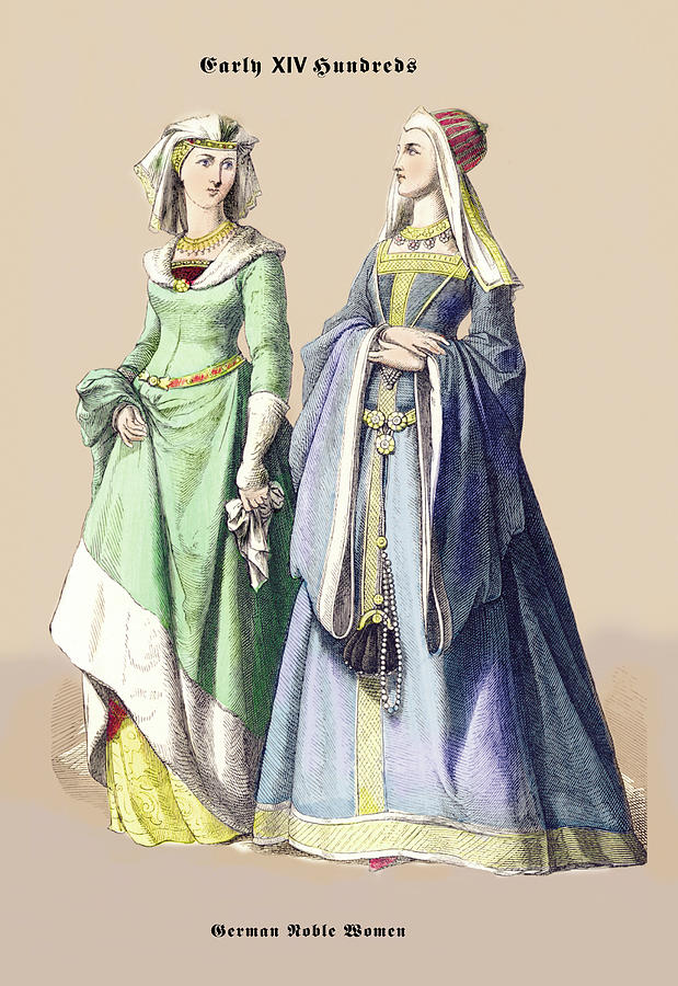 German Noblewomen, 15th Century Painting by Braun & Schneider - Fine ...