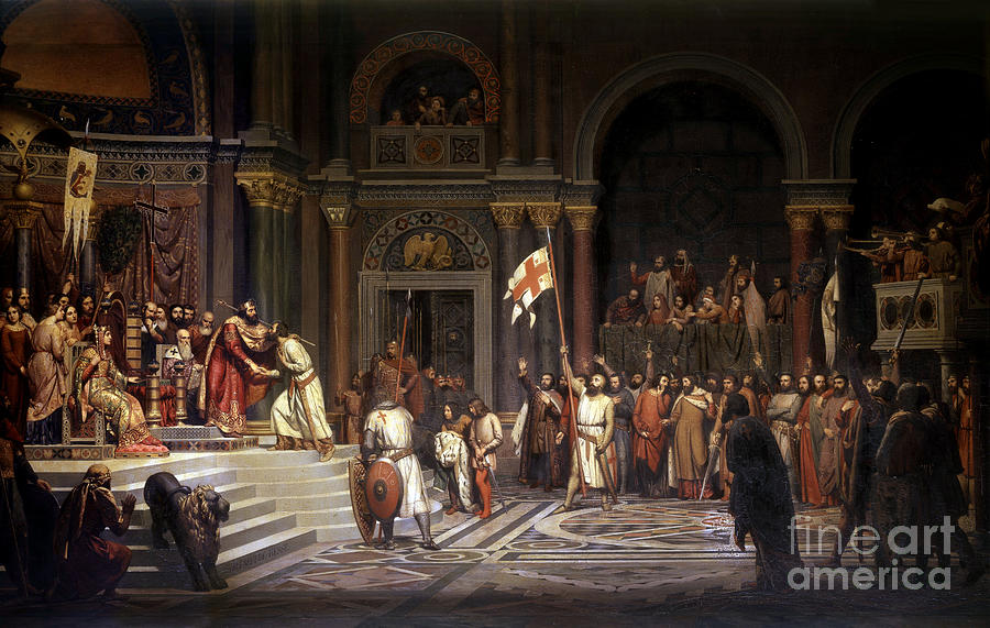 Godfrey Of Bouillon Received By Alexis Comnene, Emperor Of Constantinople, In 1097, During The ...
