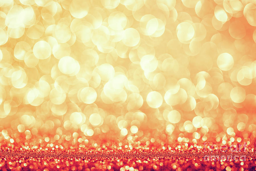 Golden Glittery Bokeh Background Photograph By Michal Bednarek Fine