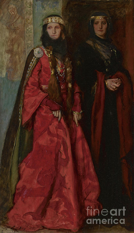Goneril And Regan In King Lear Act I Scene I, 1902 Painting by Edwin Austin Abbey - Fine Art America