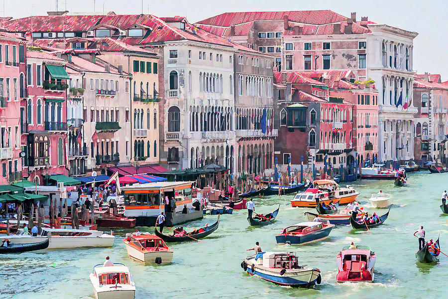 Grand Canal, Venice Digital Art by Elizabeth Coughlan - Fine Art America