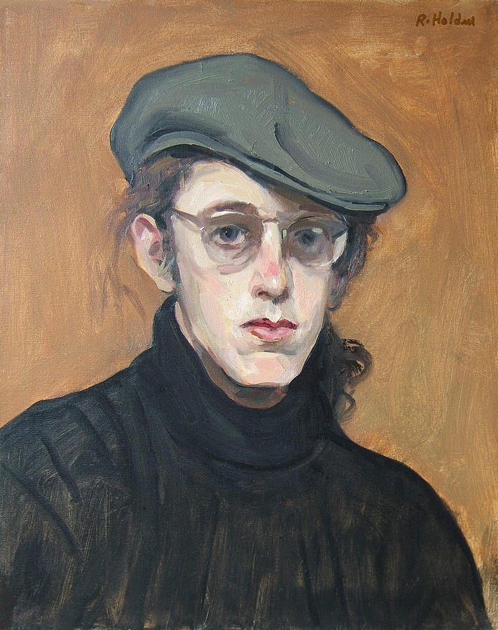 Gray Newsboy Cap Painting by Robert Holden - Fine Art America