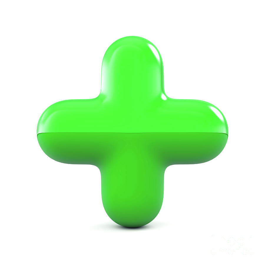 Green Plus Symbol Photograph by Nobeastsofierce/science Photo Library ...