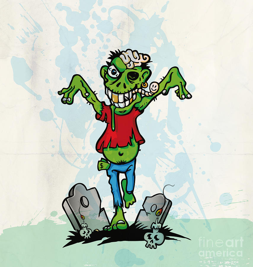 Green Zombie Digital Art By Domenico Condello Fine Art America