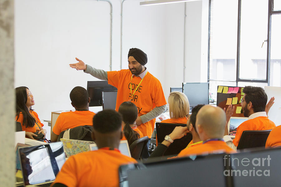Hacker Coding At Hackathon Photograph By Caia Image Science Photo Library