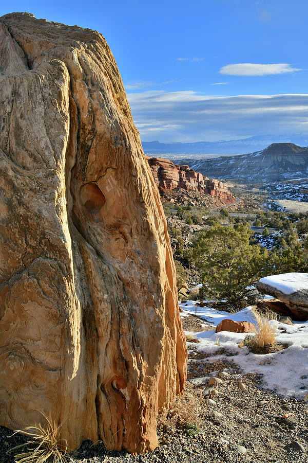 Huge Boulder on Rim Rock Drive in Colorado National Monument Photograph ...