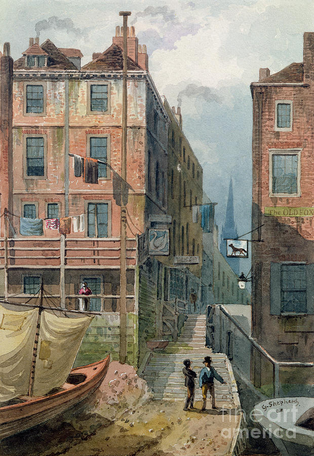 Hungerford Stairs, C.1810 Painting by George Shepherd - Fine Art America