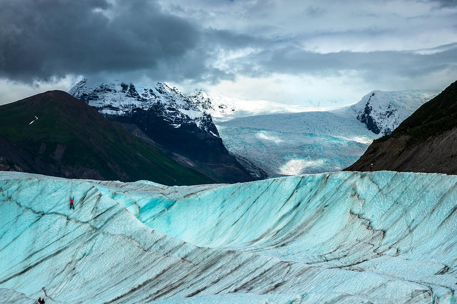 Ice Climbing On The Root Glacier Photograph by Sophia Li - Pixels