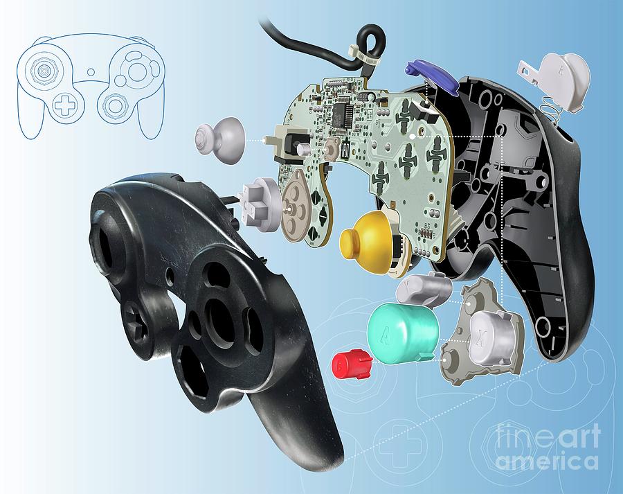 Inner Workings Of A Video Game Controller Photograph by Elena Hartley ...