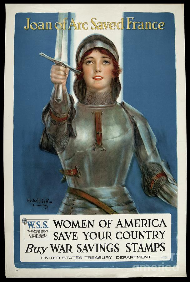 Joan Of Arc Saved France, C.1918 Drawing by William Haskell Coffin ...