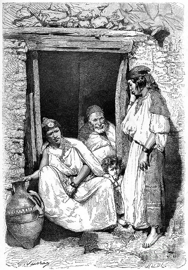 Kabyle Family Group, Algeria, C1890 by Print Collector