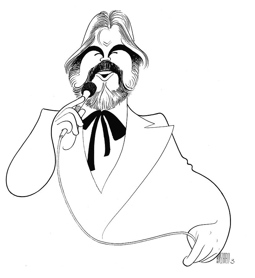 Kenny Rogers By Al Hirschfeld