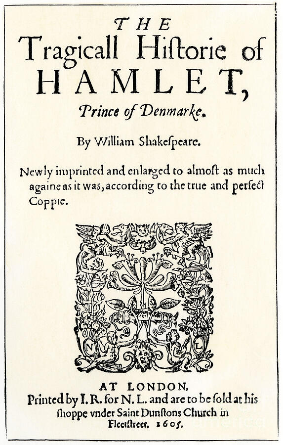 Literature Frontispice Of The 1605 Piece “” Hamlet” Written By William ...