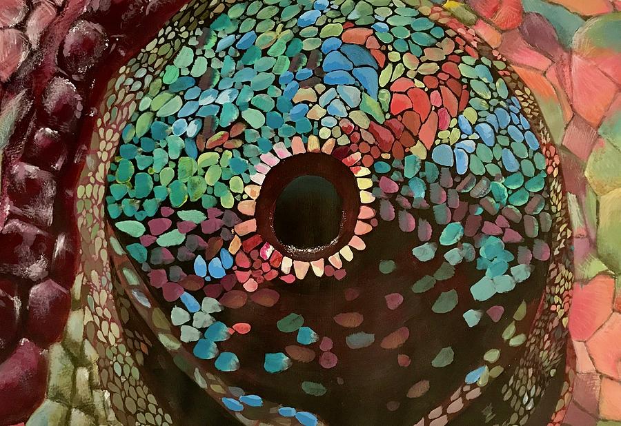 Lizard_Eye Painting by Julia Downs - Fine Art America