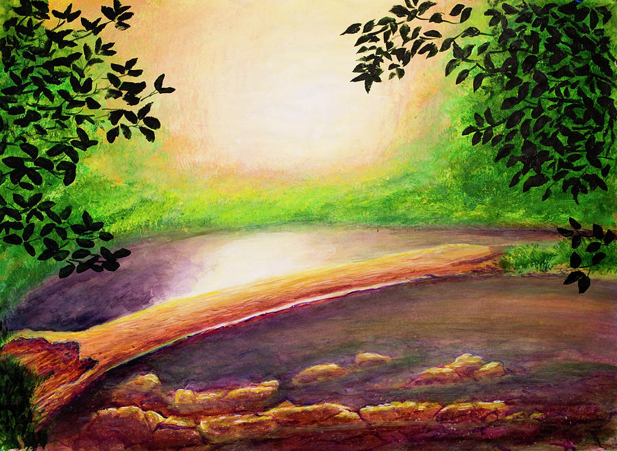 Log Painting by Michael Lyons - Fine Art America