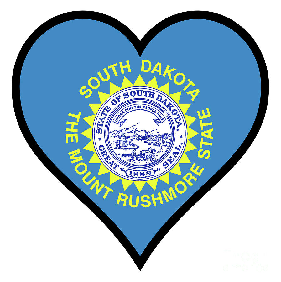 Love South Dakota Digital Art by Bigalbaloo Stock - Fine Art America