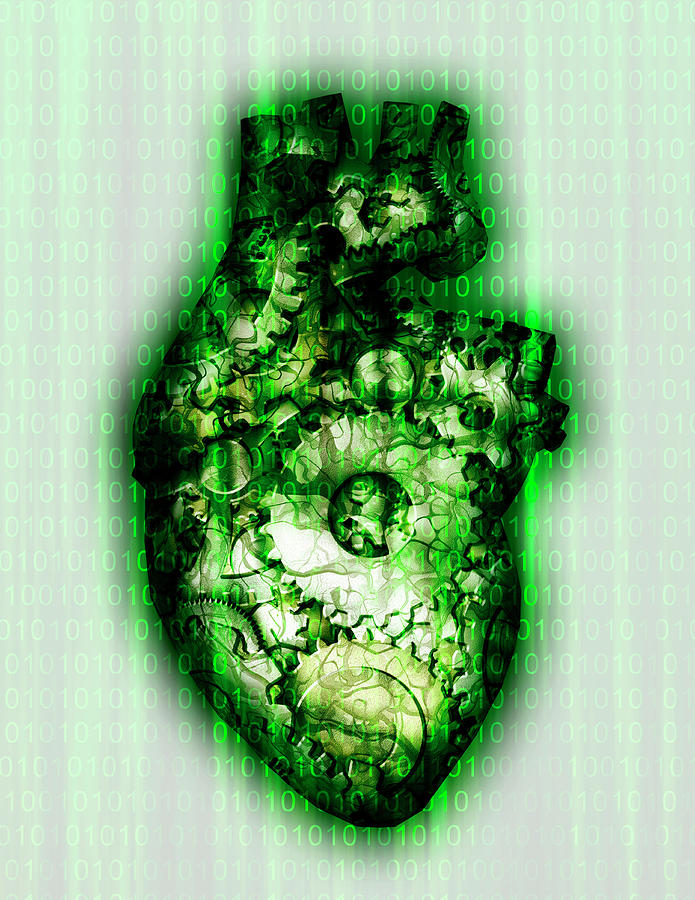 Machine Heart With Binary Code Photograph by Bruce Rolff - Fine Art America