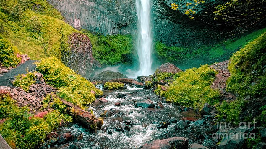 Magnificent Waterfall In Greenery Ultra HD Photograph by Hi Res - Pixels