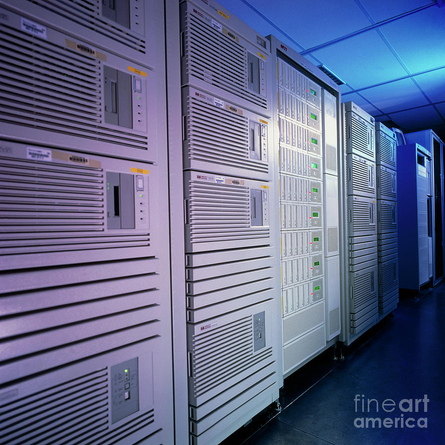 Mainframe Computers Used Bby A Water Company Photograph by Colin ...