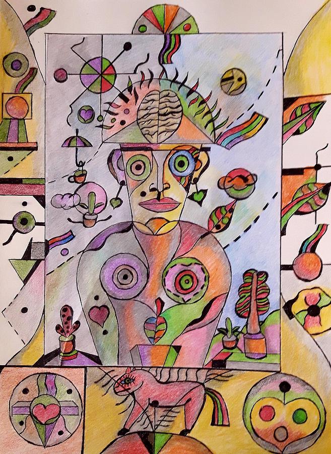 Male and female actors embodied Drawing by Edmond Eidemiller