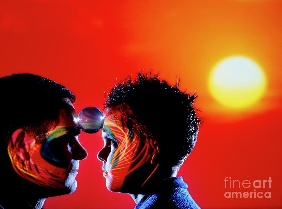 Man & Boy: Abstract With Sunset & Crystal Ball Photograph by Oscar ...