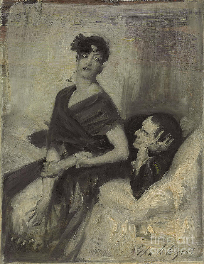 Man And Woman On A Bed, C.1880-1882 Painting by John Singer Sargent - Fine Art America
