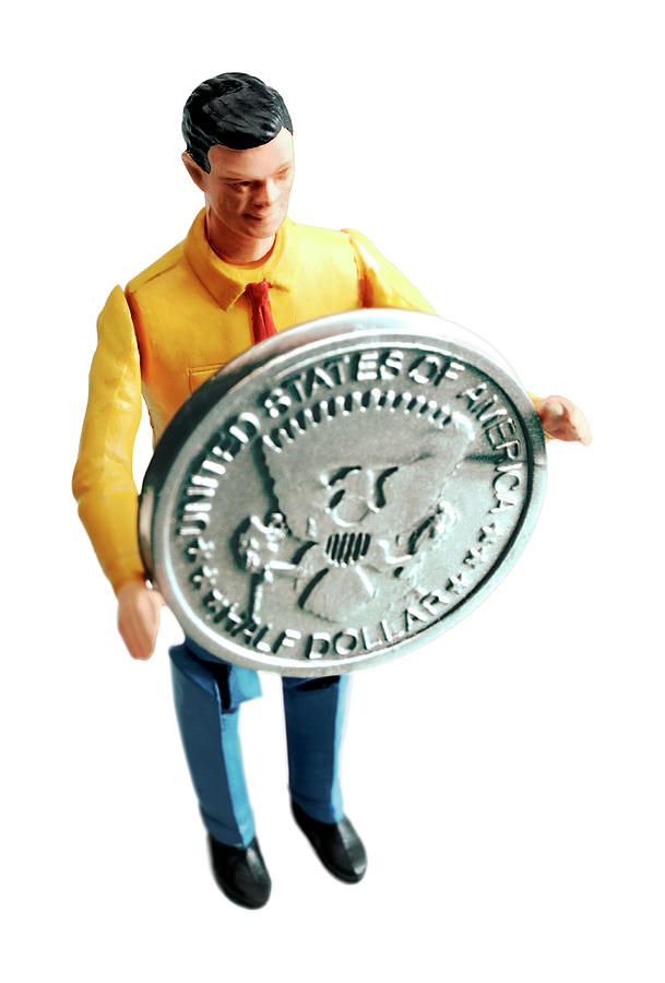 Man Holding Coin Drawing by CSA Images - Fine Art America