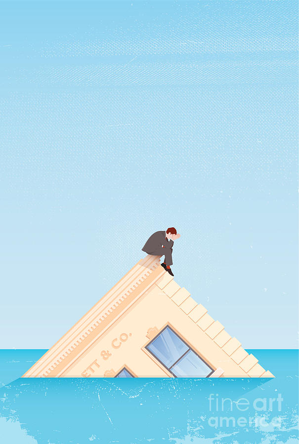 Man On Sinking Building Digital Art by Nick Diggory - Fine Art America