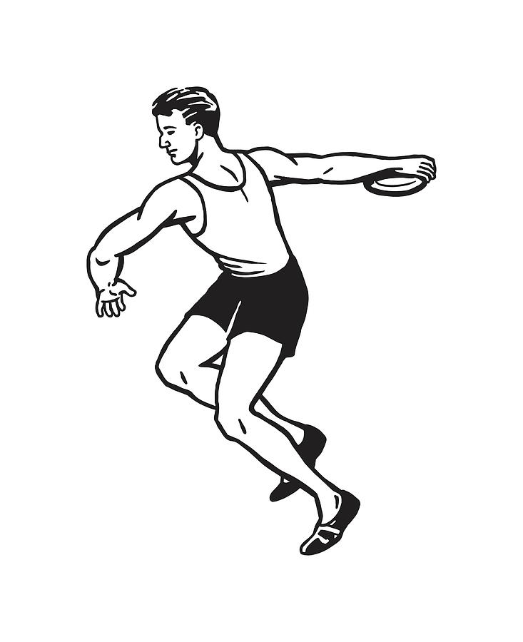 Man Throwing Discus Drawing by CSA Images - Fine Art America