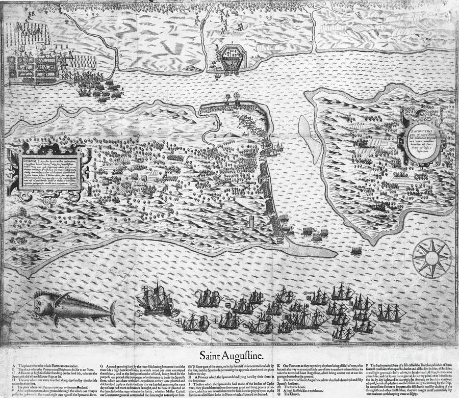 Map Af St. Augustine by Bettmann