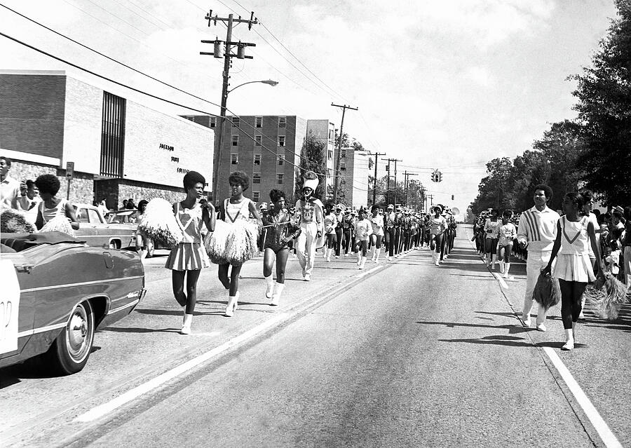 Marching Band And Cheerleaders Perform by Jackson State University