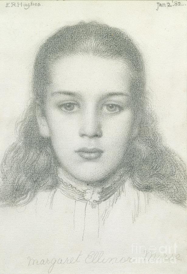 Margaret Ellinor Morse, 2nd January 1882 Drawing by Edward Robert Hughes - Fine Art America