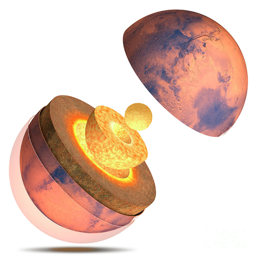 Mars Planetary Structure by David Ducros/science Photo Library