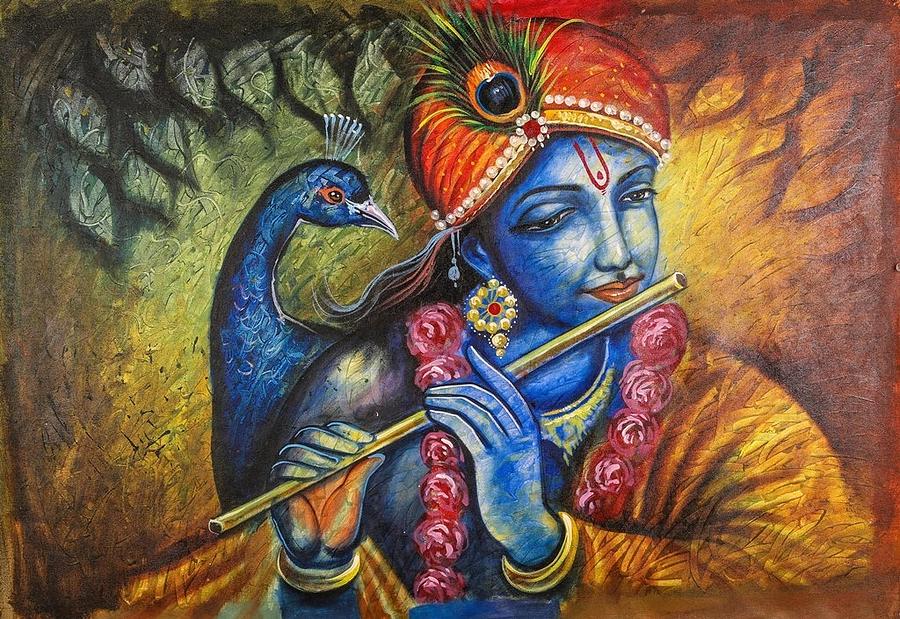 Mayur Krishna Painting by Vishal Gurjar - Fine Art America