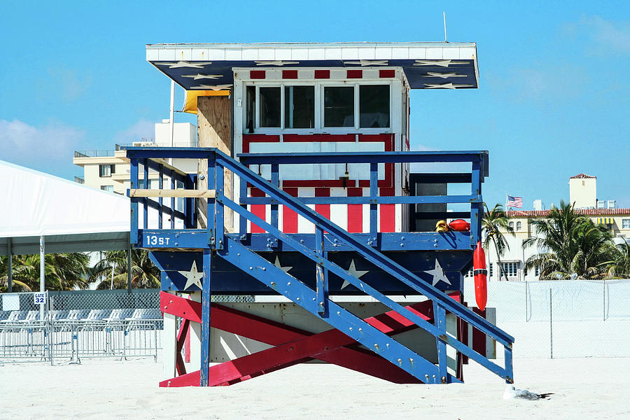 Miami Beach lifeguard stand Photograph by David Wood - Fine Art America