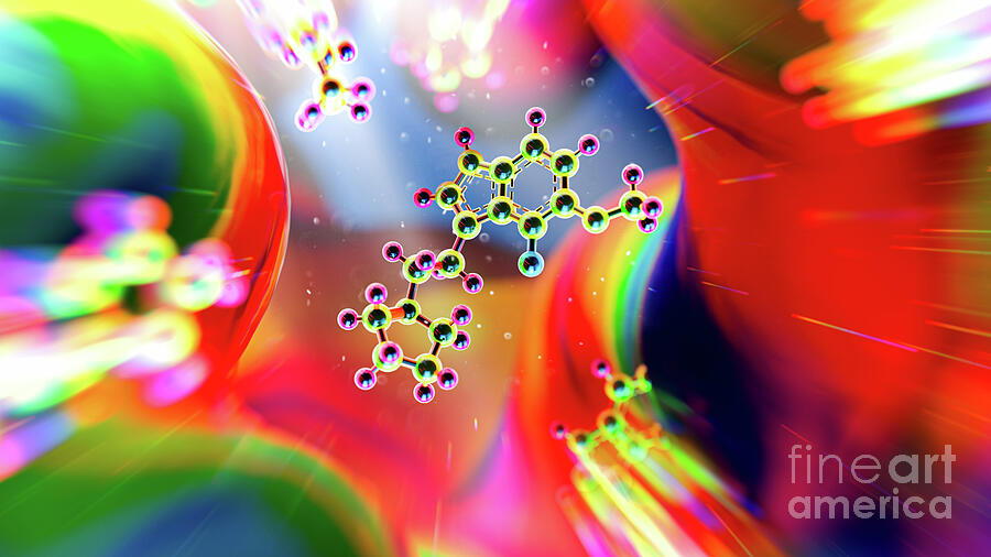 Molecular Structure Of 4-f by Thom Leach / Science Photo Library