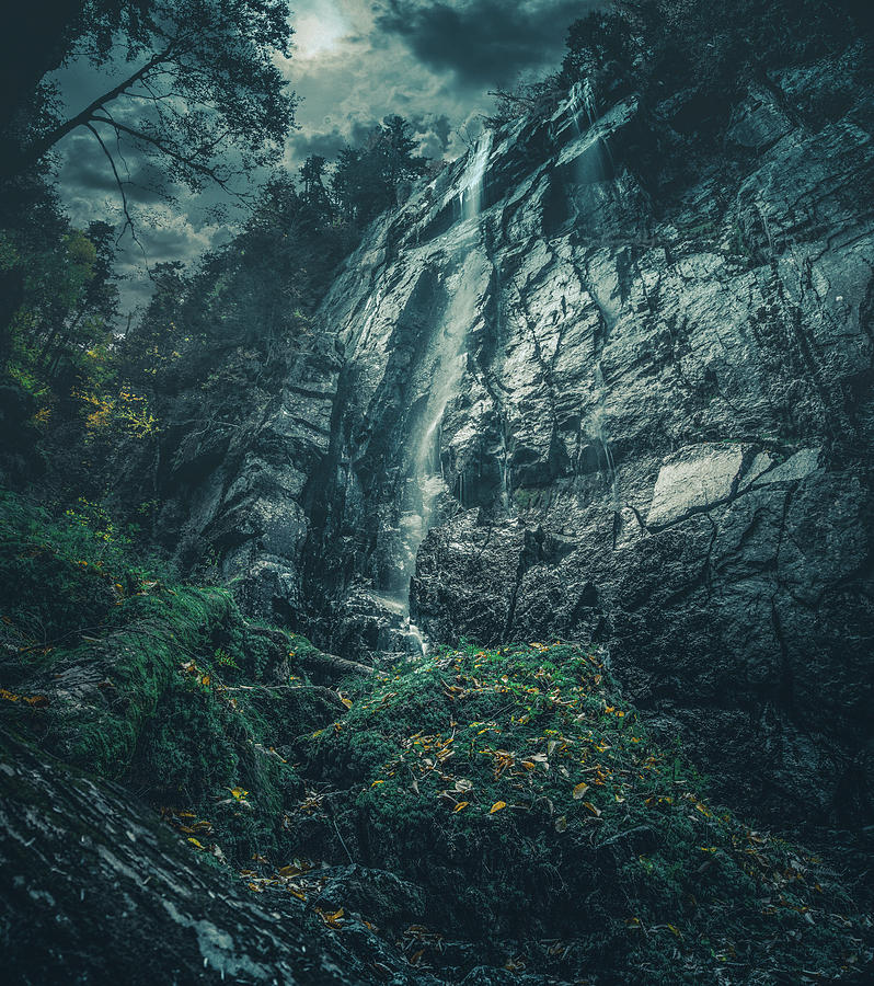 Moonlit Falls Photograph by Kyle Barden | Fine Art America