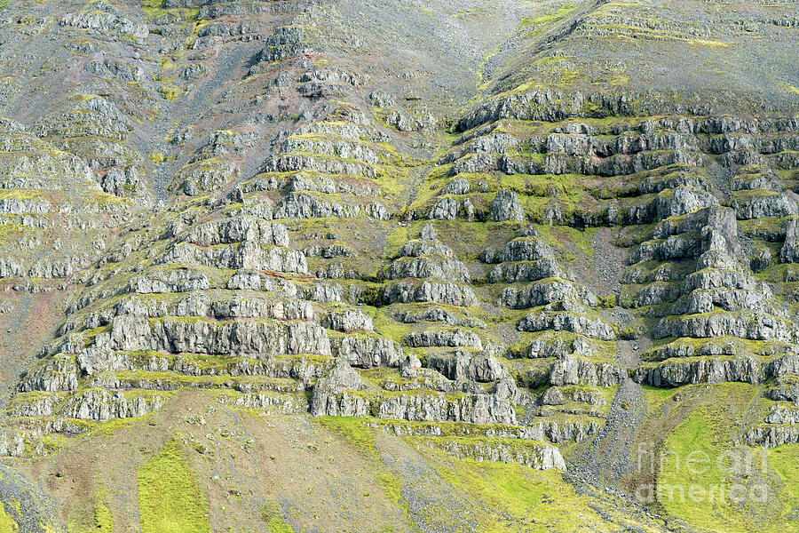 Multiple Stacked Basaltic Lava Flows In Cliff Face by Marli Miller/ucg/universal Images Group ...