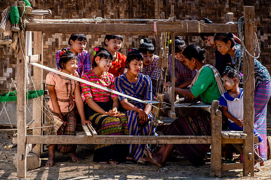 Myanmar Traditional Weaving Photograph by Win Tun Naing | Pixels